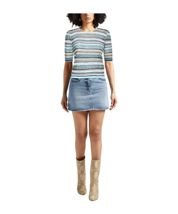 Max Mara Striped Boat-neck Knit Top