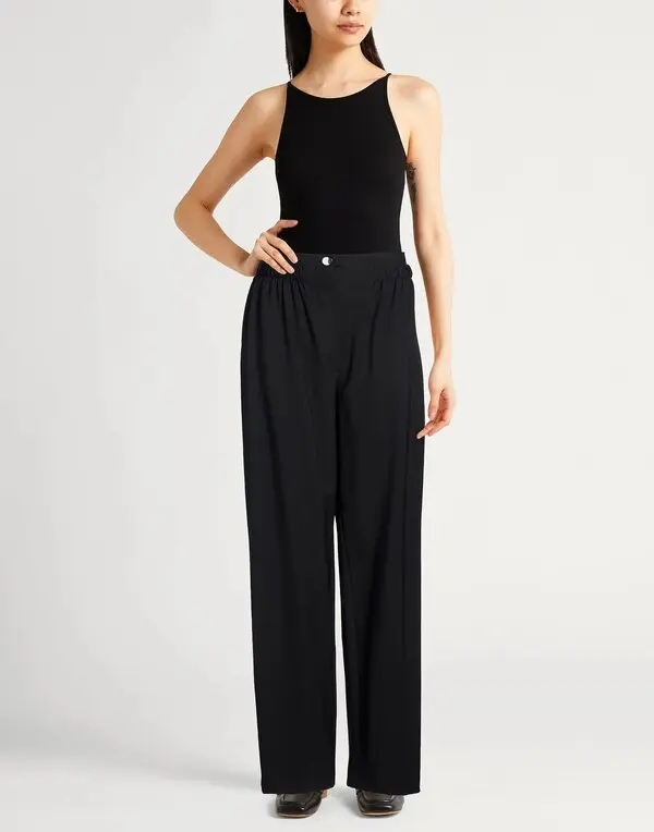 Sportmax Minimalist Solid Color Loose-fit Trousers