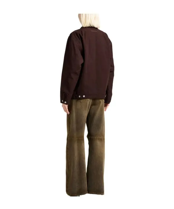 MAISON MARGIELA Dark Brown Zipper Workwear Jacket