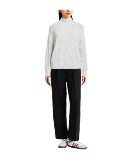 Max Mara Slim-fit Cable Knit Turtleneck Sweater