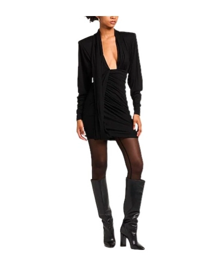 Saint Laurent Solid Wool Dress