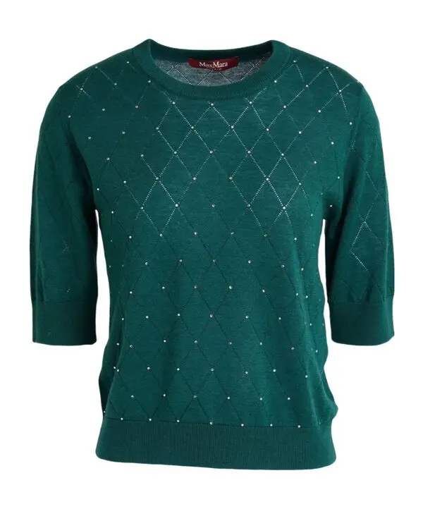 Max Mara Solid Color Short-sleeved Knitted Shirt