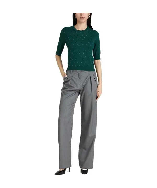 Max Mara Solid Color Short-sleeved Knitted Shirt