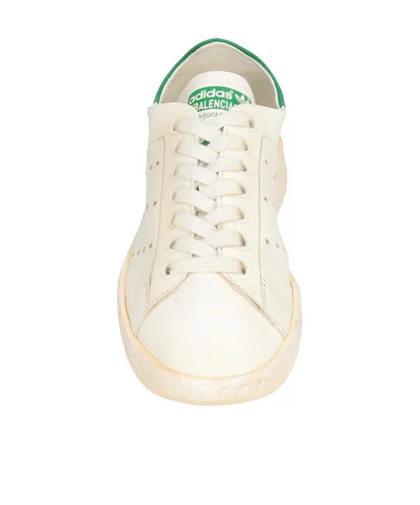 Balenciaga White Leather Lace-up Sneakers