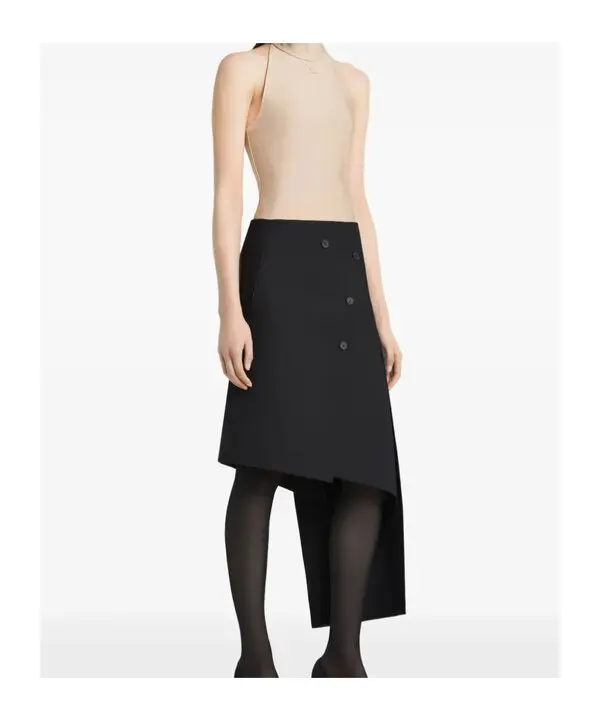 COURREGES Halter-neck Jersey Bodysuit With High Collar And Logo Detail