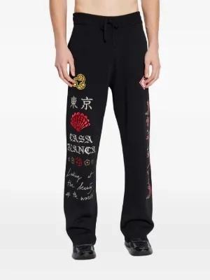 Casablanca Embroidered Drawstring Trousers