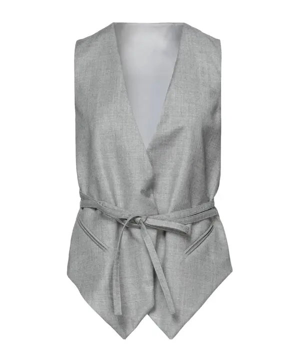 Brunello Cucinelli V-neck Sleeveless Waistcoat - Gray