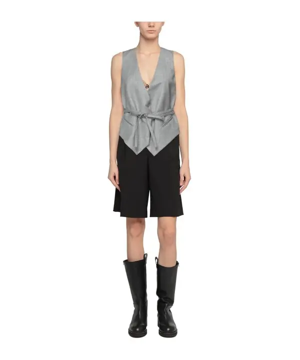 Brunello Cucinelli V-neck Sleeveless Waistcoat - Gray