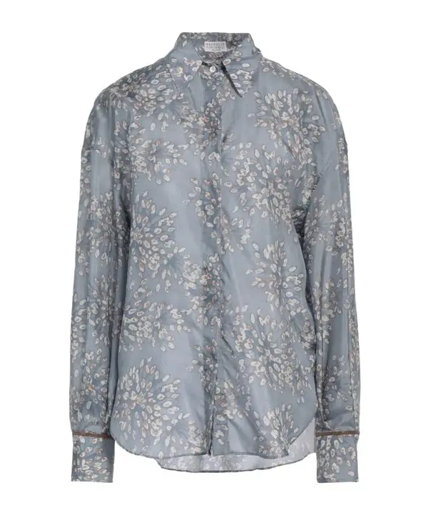 Brunello Cucinelli Satin Floral Shirt