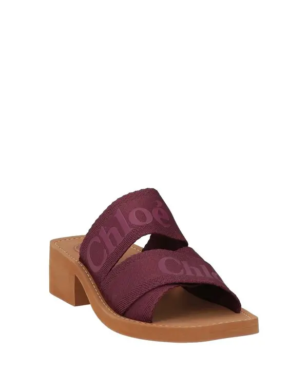Chloé Printed Square Toe Block Heel Sandals
