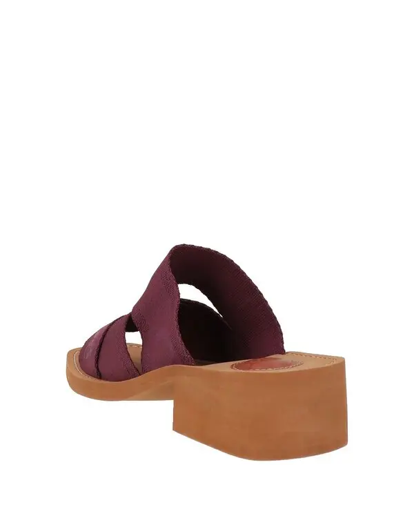 Chloé Printed Square Toe Block Heel Sandals
