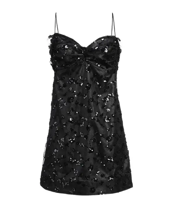 GANNI Sequin Embellished Sleeveless Mini Dress
