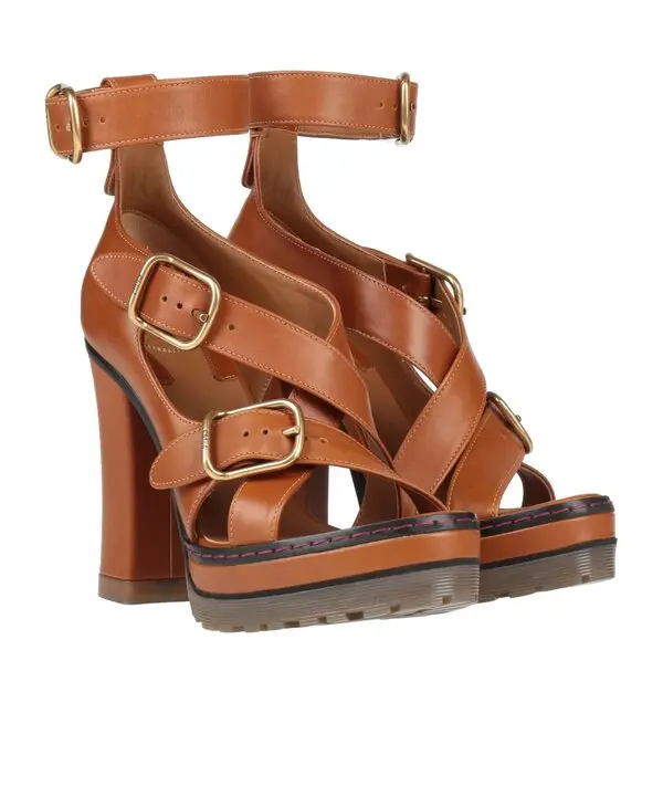 Chloé Simple Solid-color High-heel Sandals
