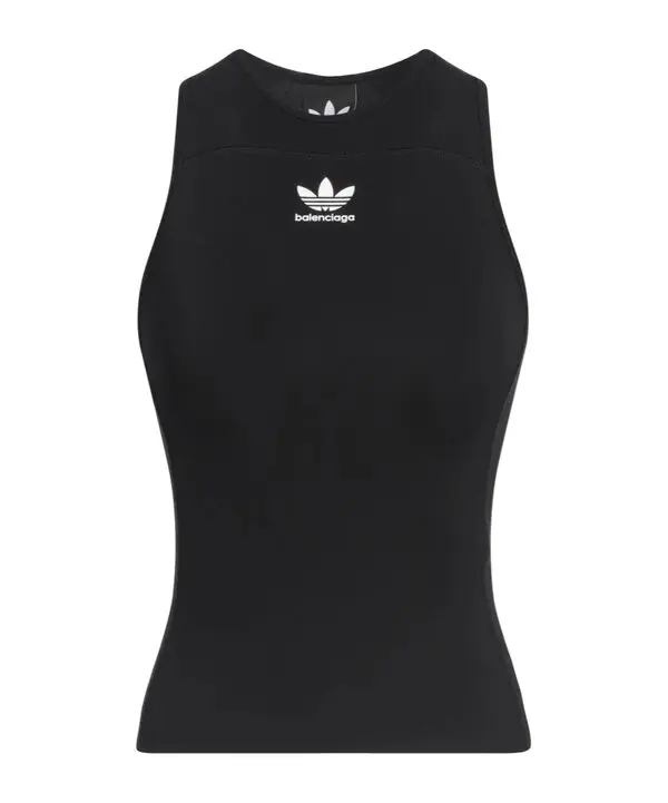 Balenciaga High-neck Fitted Sleeveless Top