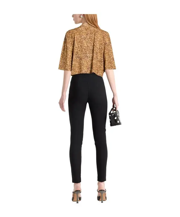 Isabel Marant Étoile Crew-neck Cropped Top With Cork-inspired Print