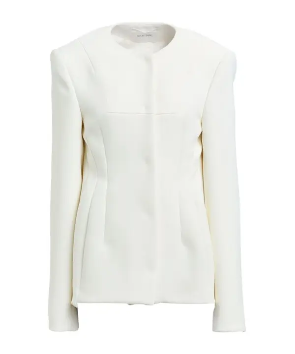 Sportmax Round-neck Cropped Blazer