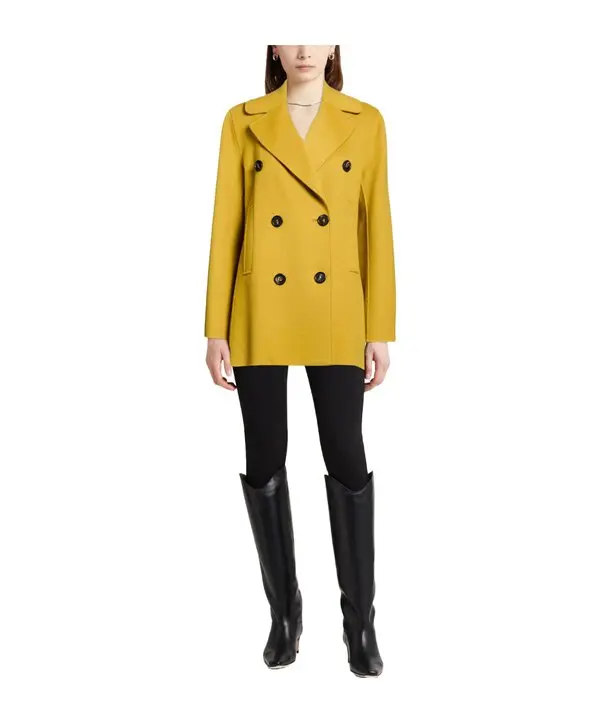 Max Mara Double-breasted Wool Flannel Coat