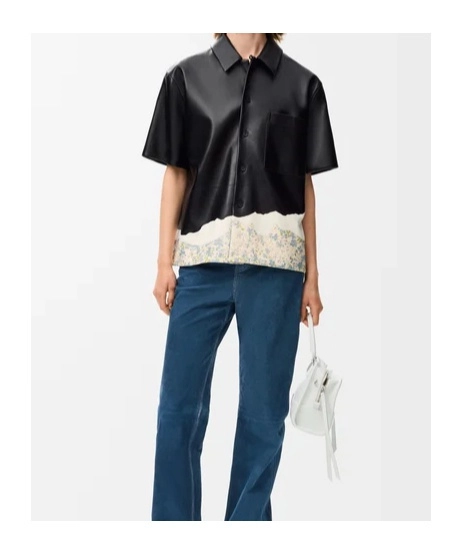 Loewe Short Sleeve Shirt In Nappa Lambskin