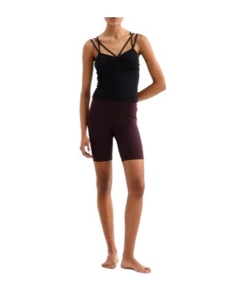 ERES Triple-strap Ruched Ribbed Tank Top