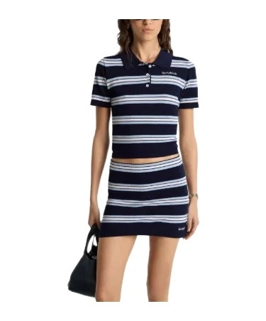 SPORTY  RICH Sporty & Rich Striped Mini Skirt