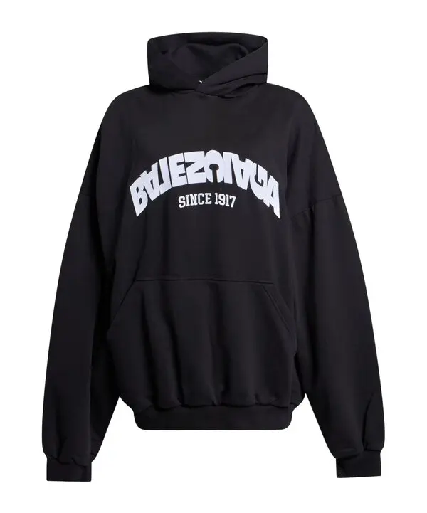 Balenciaga Printed Cotton Blend Hoodie