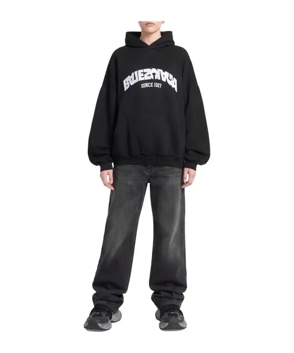 Balenciaga Printed Cotton Blend Hoodie
