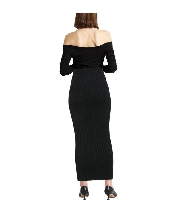 Max Mara Knitted Pencil Skirt - Black