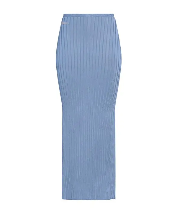 Marni Ribbed Knit Maxi Skirt With Slit