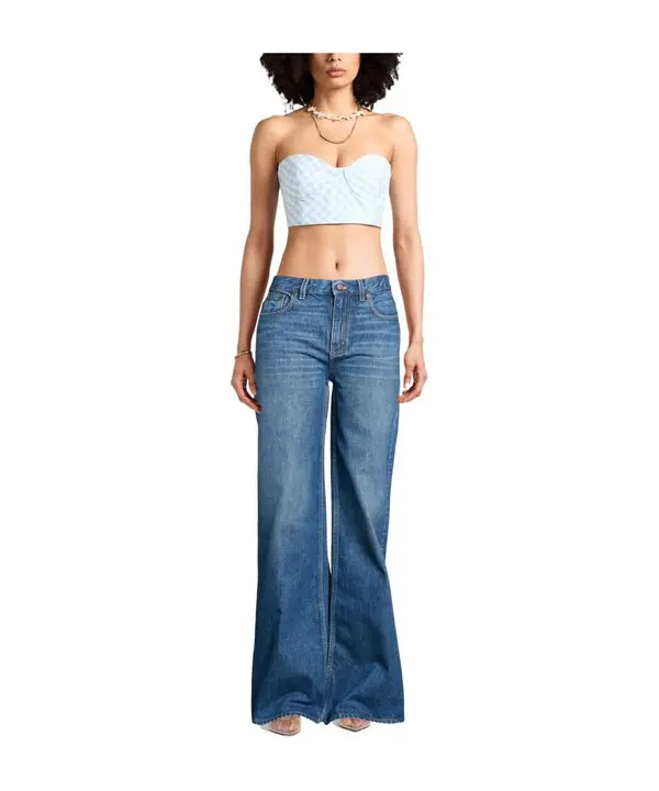 Chloé Loose Fit Jeans With Leather Trim