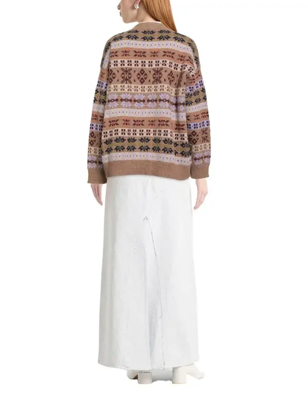 Max Mara Multicolor Thick Knitted Cardigan