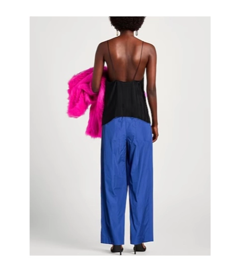 MAXCO. Solid Color Loose-fit Trousers