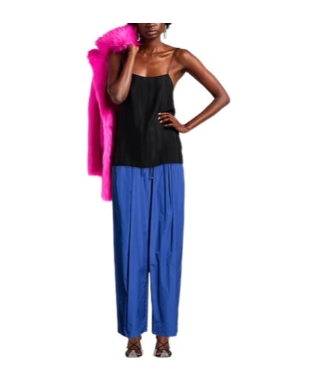MAXCO. Solid Color Loose-fit Trousers