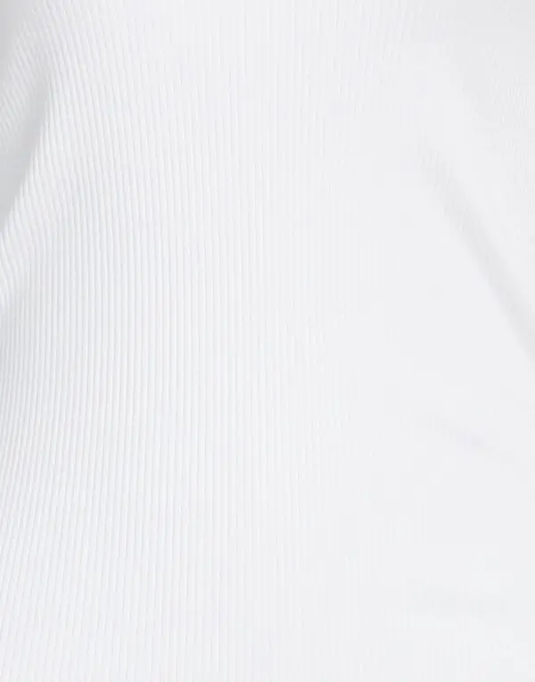 Brunello Cucinelli V-neck Ribbed Elbow-sleeve Top With Red Trim - White