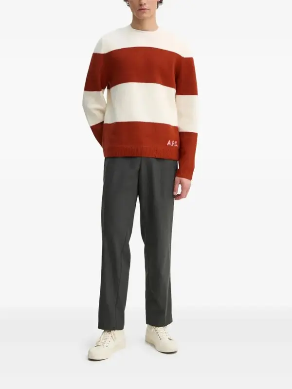 A.p.c. Striped Crew Neck Sweater