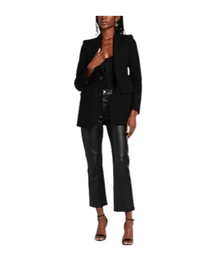Balenciaga Solid Color Wool Long-sleeve Blazer