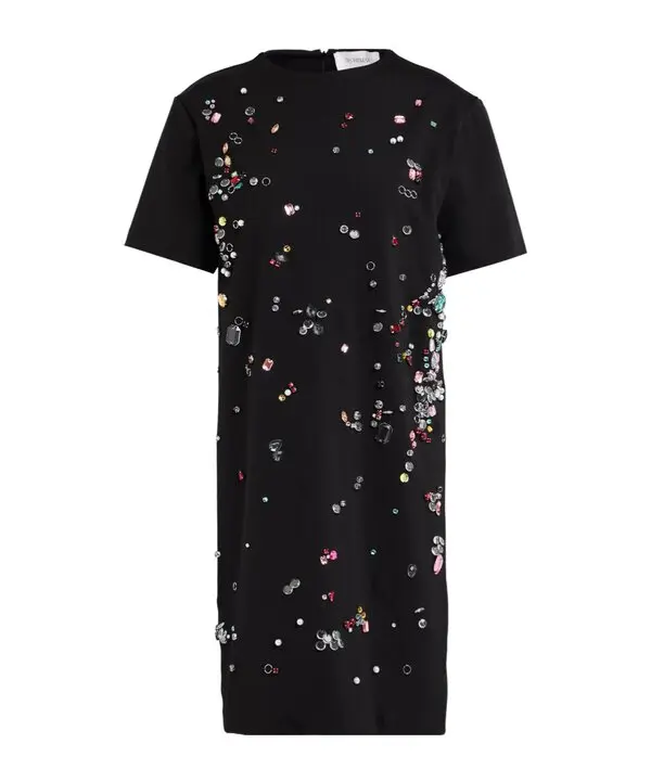 Sportmax Embellished Crewneck Mini Dress - Black
