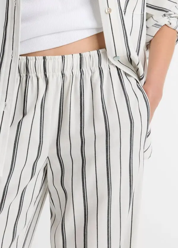 Vince Striped Wide-leg Trousers