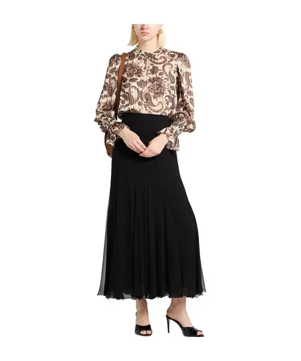 Chloé Solid-color Chiffon A-line Skirt