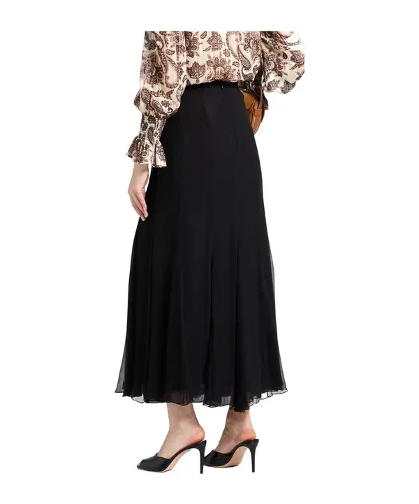 Chloé Solid-color Chiffon A-line Skirt