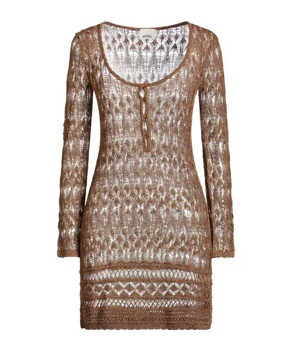 Isabel Marant Étoile Crochet Knit Bodycon Mini Dress