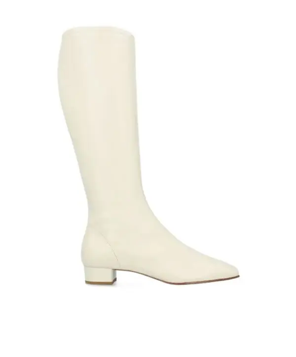 By Far Edie Square-toe Leather Knee-high Boots
