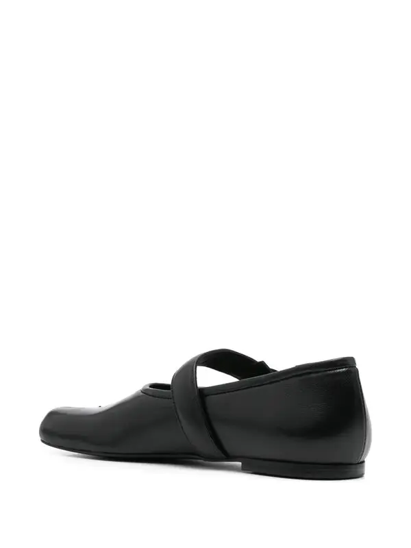 Coperni Five-toe Ballet Flat With Silver Logo Detail - Black