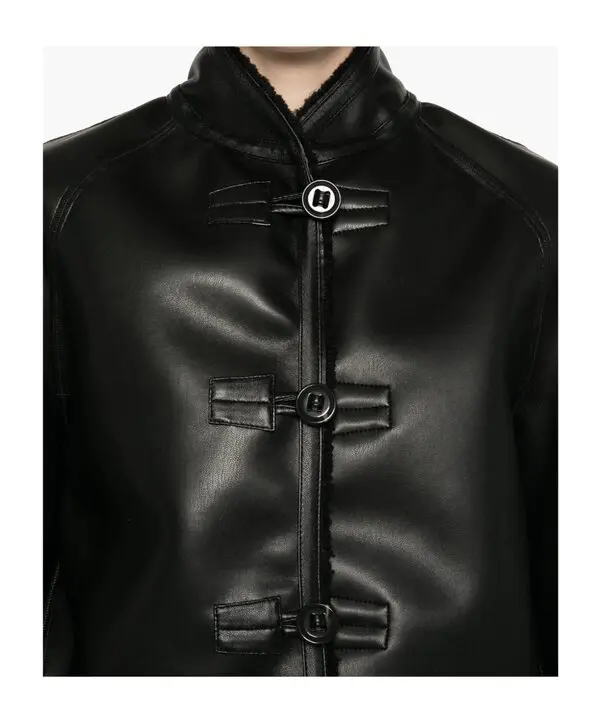 LOW CLASSIC Fur And Faux Leather Jacket