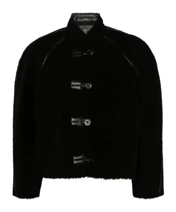 LOW CLASSIC Fur And Faux Leather Jacket - Black