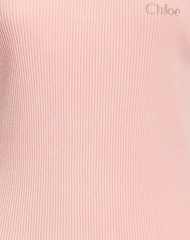 Chloé Ribbed Jersey Scoop Neck Sleeveless Top With Appliqué Logo - Pink