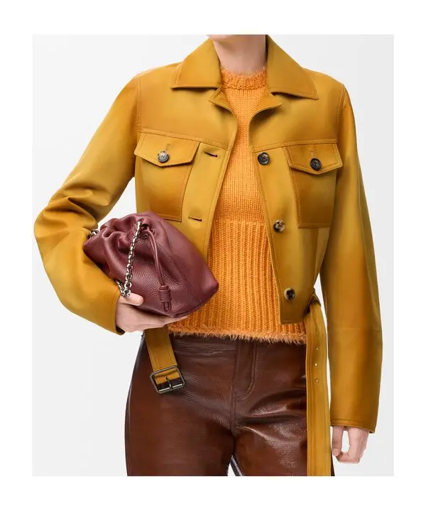 Loewe Cropped Suede Lambskin Jacket