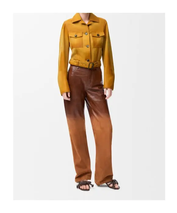 Loewe Cropped Suede Lambskin Jacket