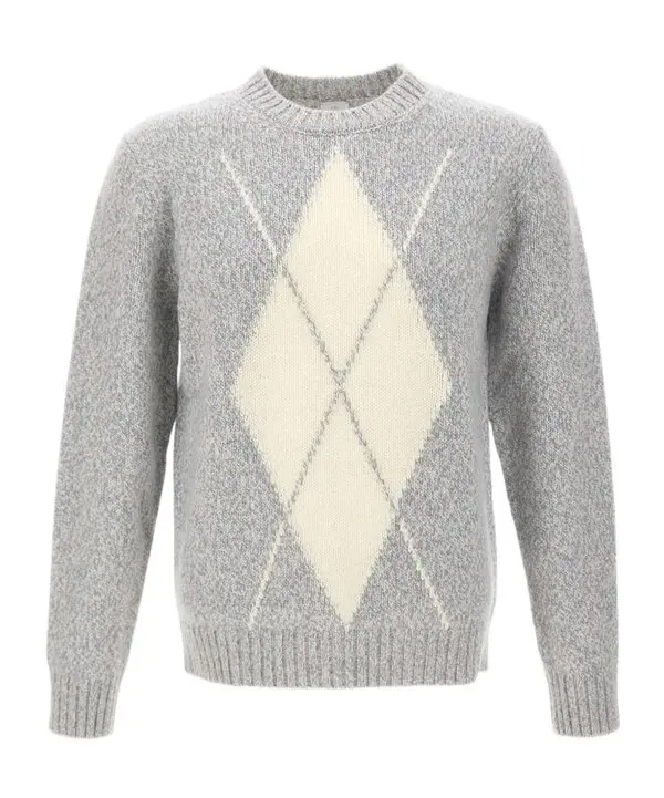 Eleventy Geometric Pattern Wool Sweater
