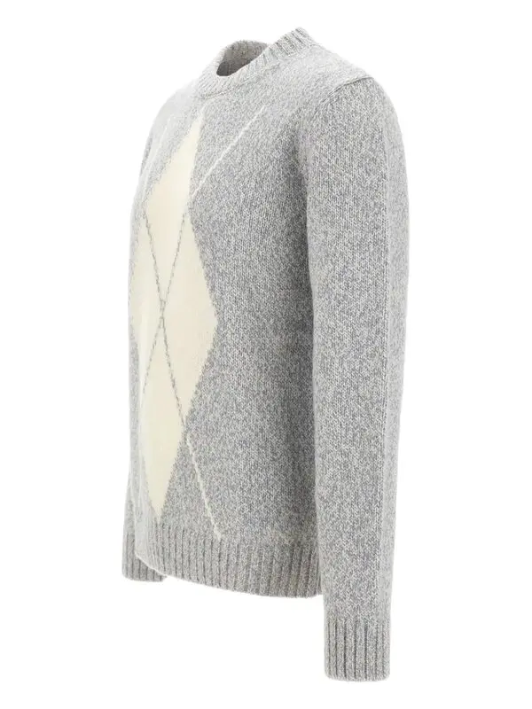 Eleventy Geometric Pattern Wool Sweater