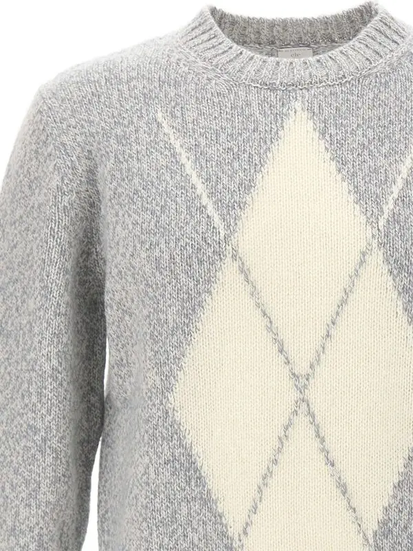 Eleventy Geometric Pattern Wool Sweater